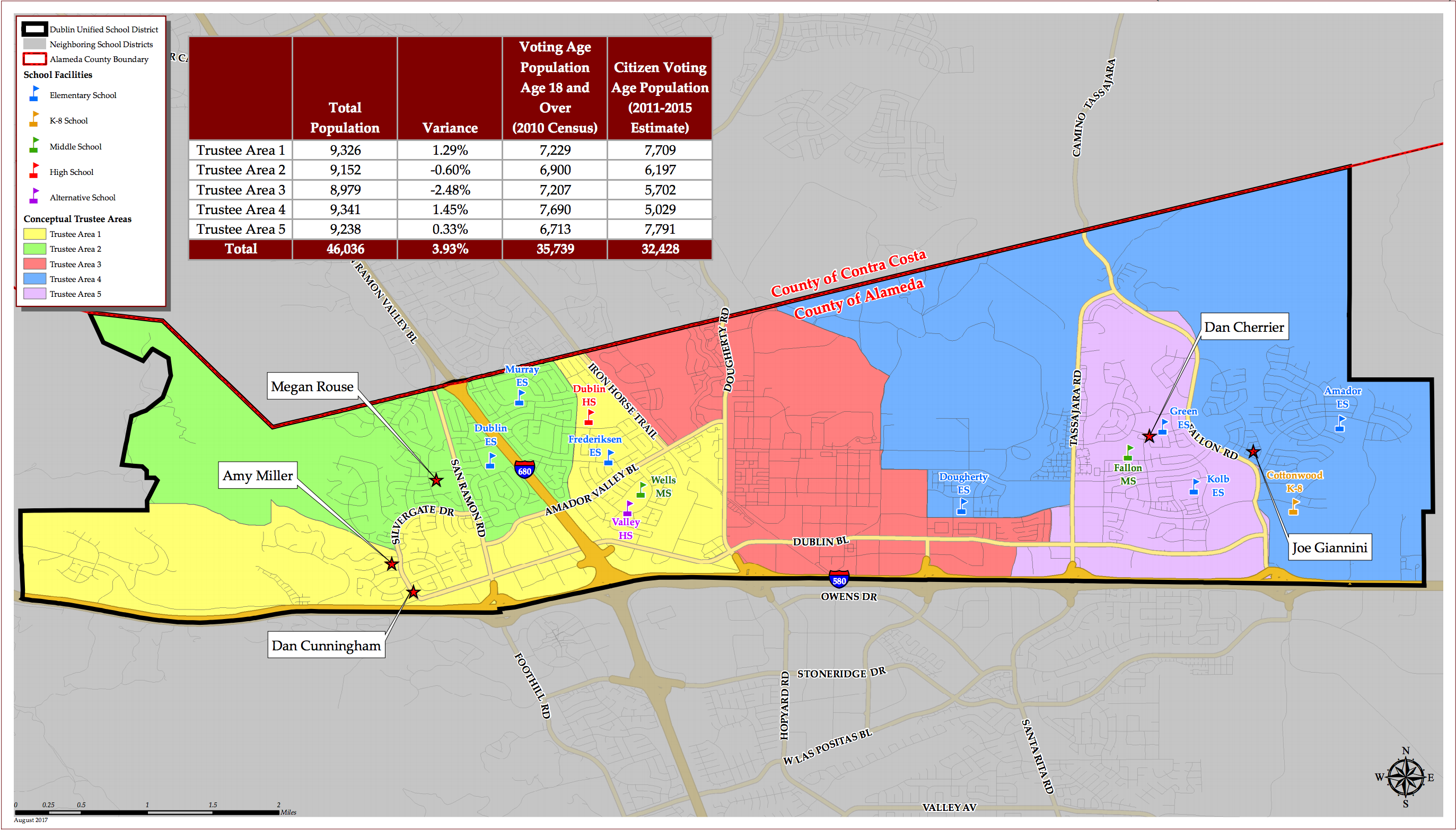 Dublin Unified School District Releases Map Options for New Trustee Area Elections | OneDublin.org