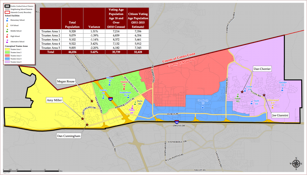 Dublin Unified School District Releases Map Options for New Trustee ...
